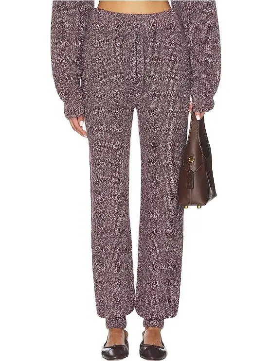 WELLBEING + BEINGWELL Dale Knit Pant - Raisin Heather