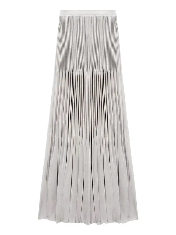 Giorgio Armani Pleated Viscose Oversized Skirt - Beige