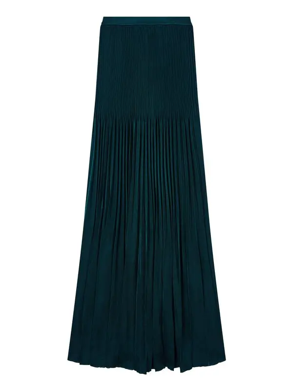 Giorgio Armani Pleated Viscose Oversized Skirt - Green
