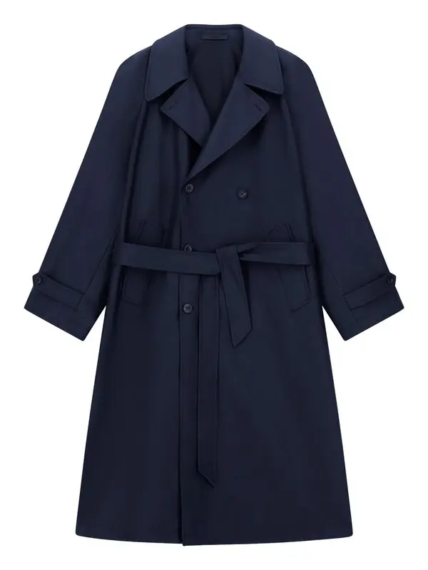 Giorgio Armani Trench Coat - Navy Blue