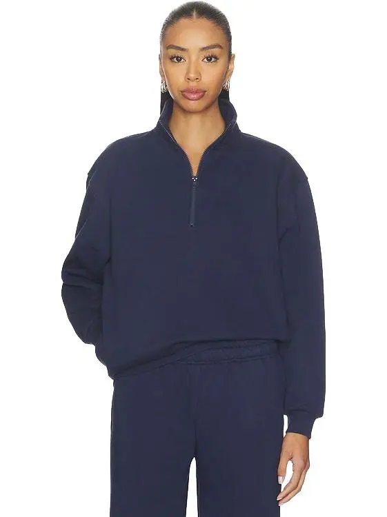 WELLBEING + BEINGWELL Remy Half Zip - Peacoat