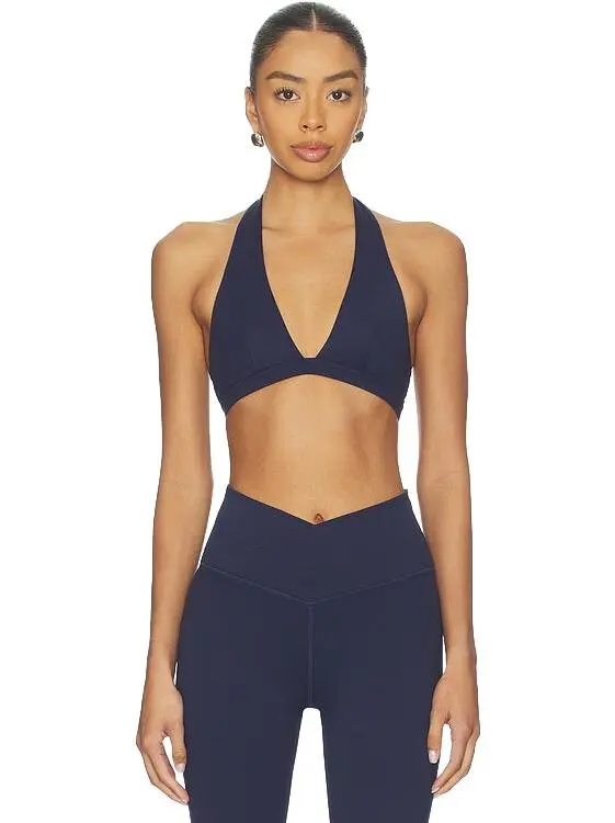 WELLBEING + BEINGWELL Flowwell Presley Sports Bra In Navy - Peacoat