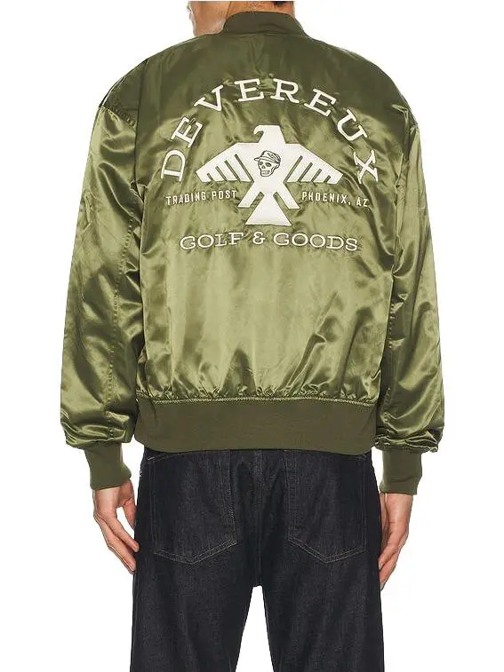 DEVEREUX GOLF Thunderbird Bomber Jacket - Dark Olive