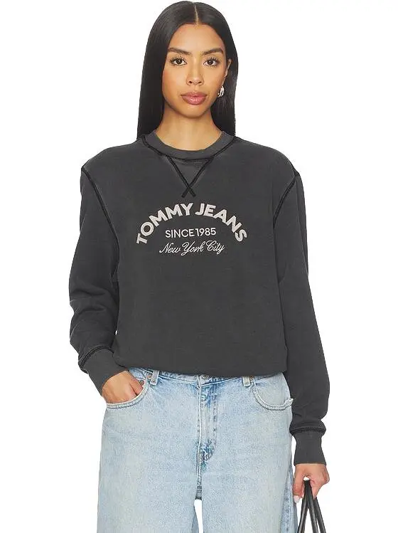 Tommy Hilfiger Applique Crew Sweatshirt - Black