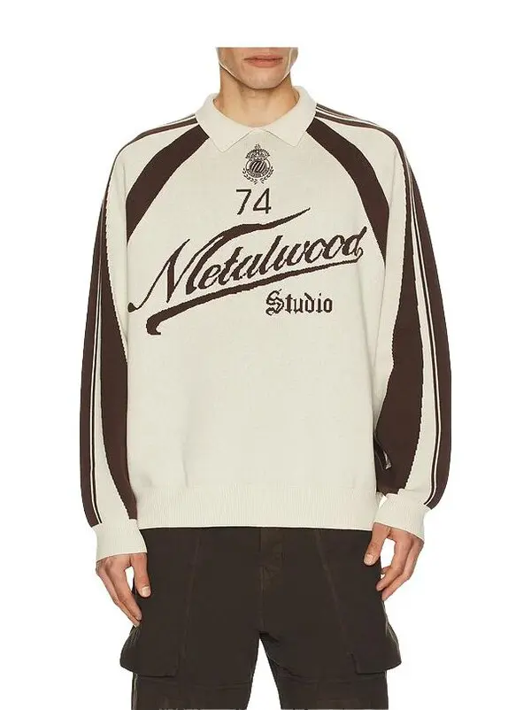 METALWOOD STUDIO Knit Football Top - Cream