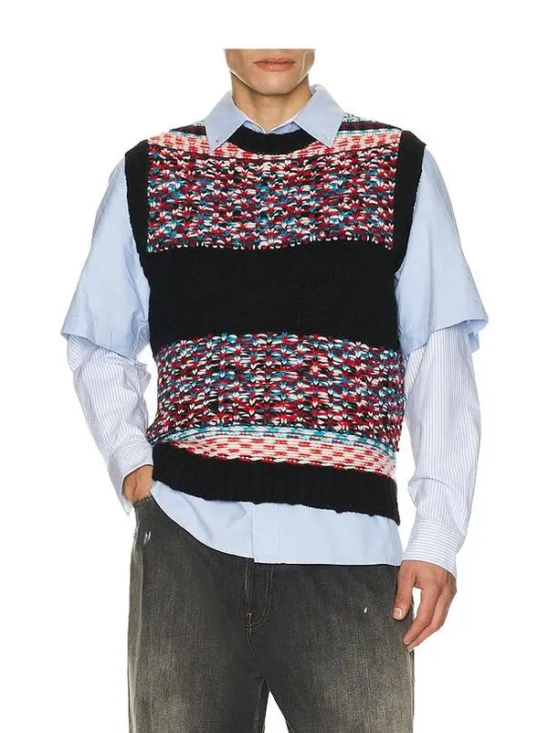 Andersson Bell Nordic Crew Neck Vest - Black