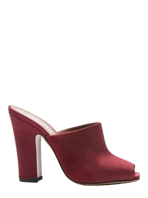 Paris Texas Rosie Heeled Mules - Red