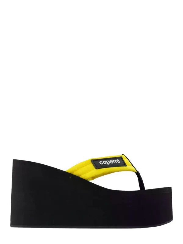 Coperni Platform Wedge Sandals - Yellow