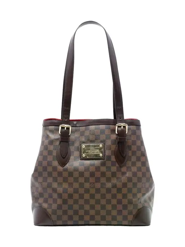 LOUIS VUITTON 2006 Damier Ebene Hampstead Gm Tote Bag - Brown