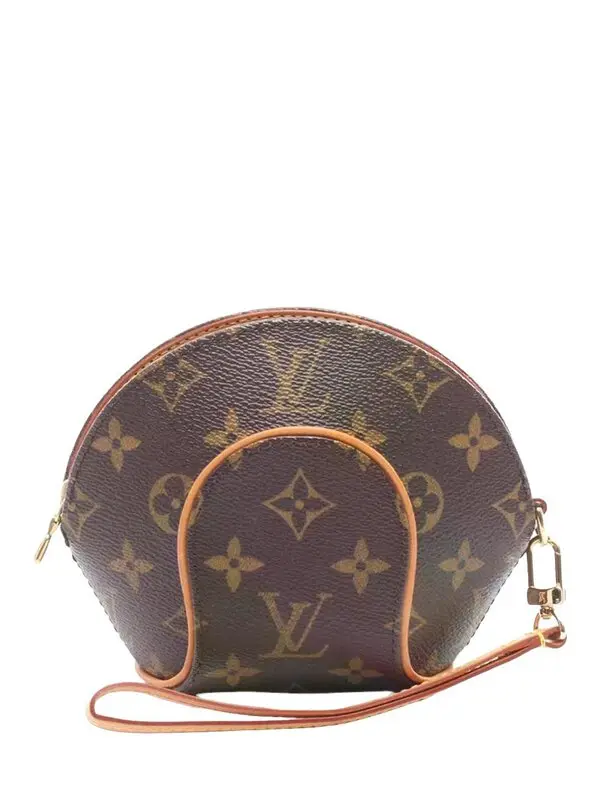 LOUIS VUITTON 2005 Monogram Mini Ellipse Clutch Bag - Brown