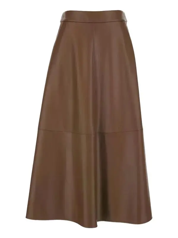Max Mara A-line Skirt With Concealed Zip Fastening - Brown