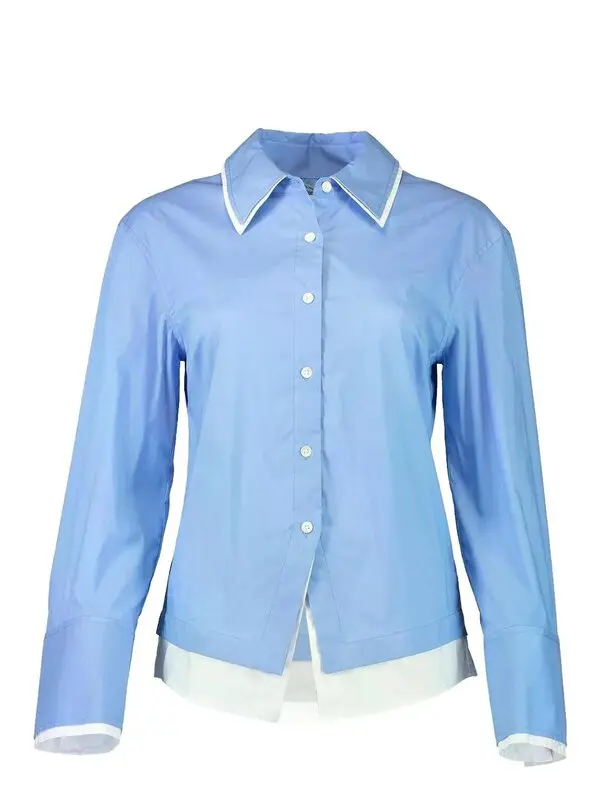 Veronica Beard Bonnie Collared Shirt - Blue