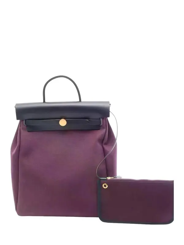 Hermès 2021 Toile Herbag Backpack - Purple