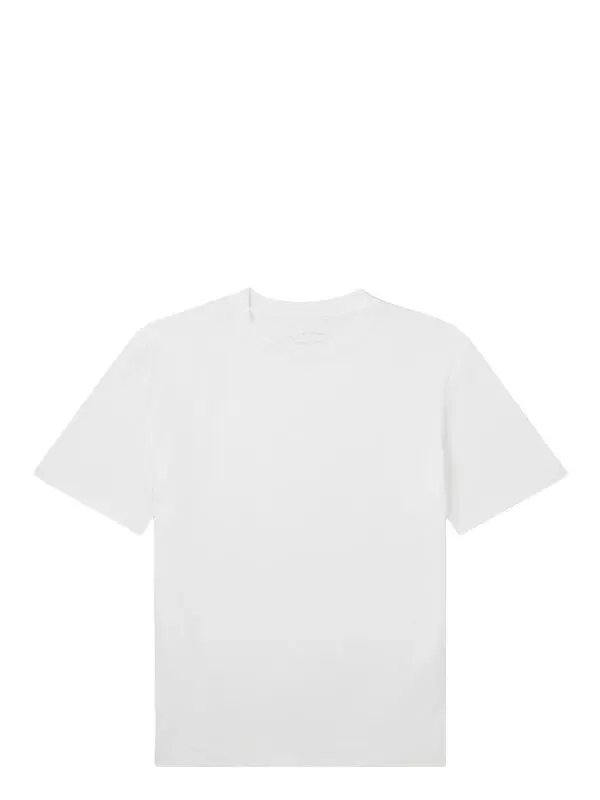 Fedeli Organic Cotton-jersey T-shirt - White