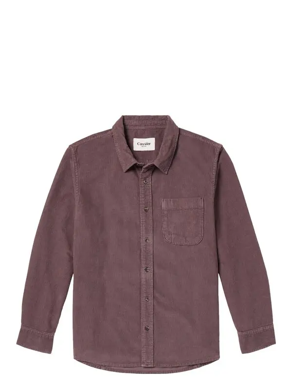 CORRIDOR Cotton-corduroy Shirt - Brown