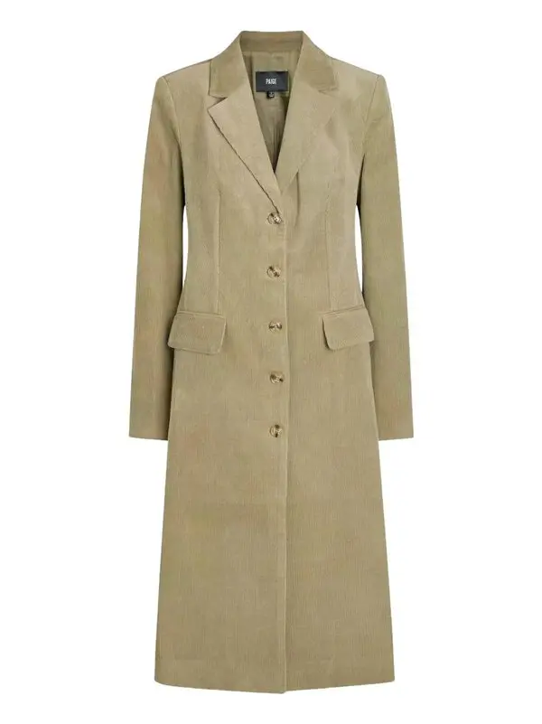 Paige Trexi Button Corduroy-effect Coat - Neutrals