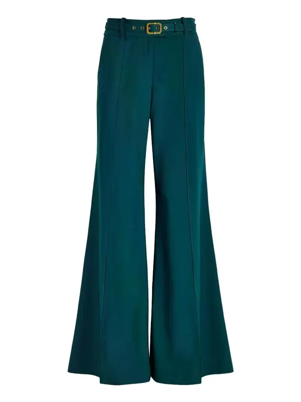 Zimmermann Belt-fastening Flared Trousers - Blue