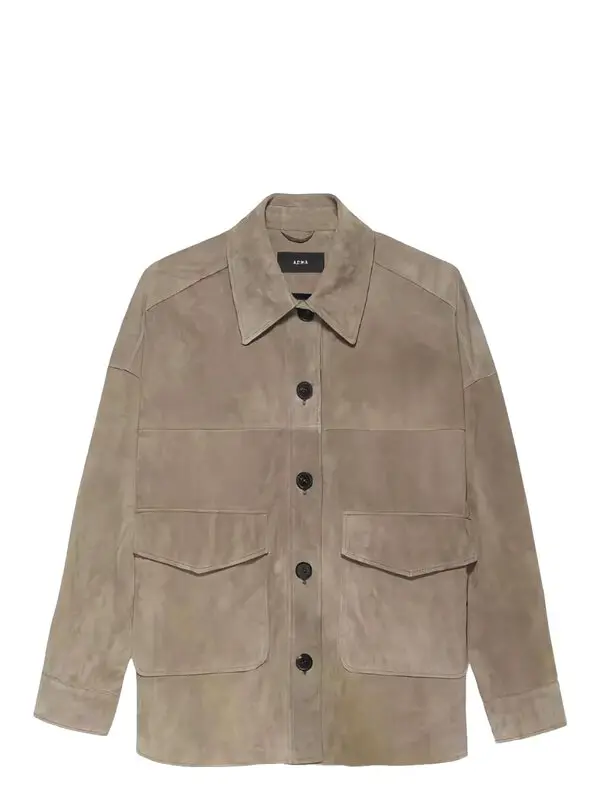 ARMA Buttoned Suede Jacket - Neutrals