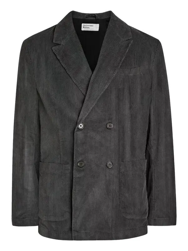Universal Works Manor Double-breasted Corduroy Blazer - Grey