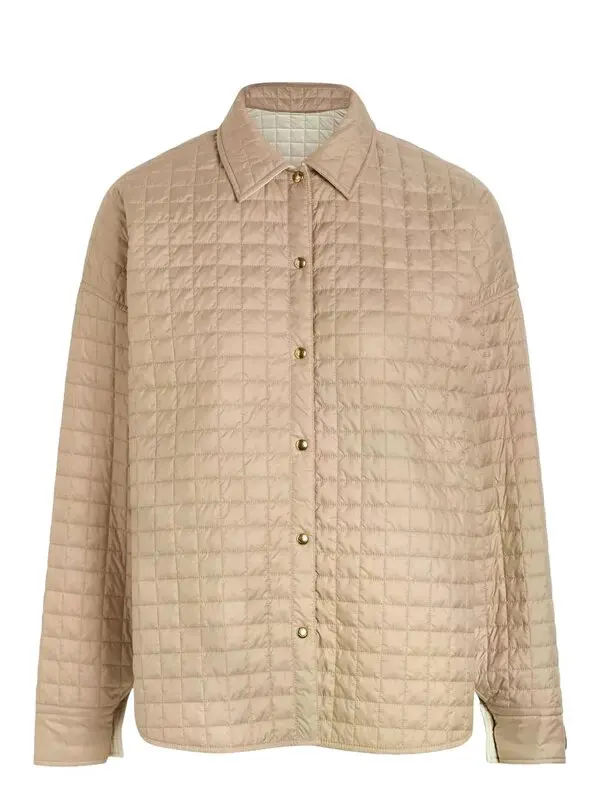 Moncler Quilted Buttoned Shirt Jacket - Neutrals