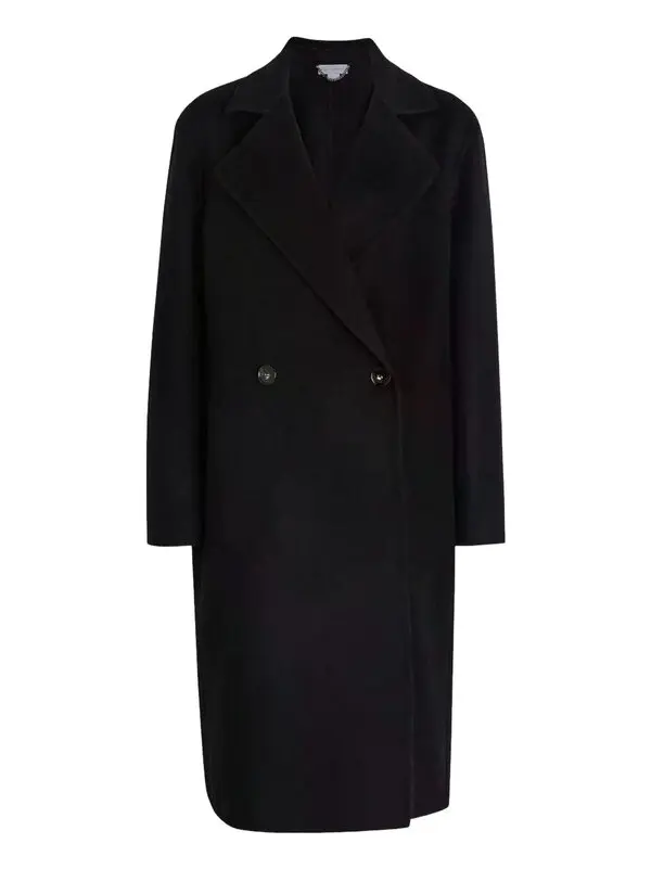 Stella McCartney Iconic Double-breasted Wool Coat - Black