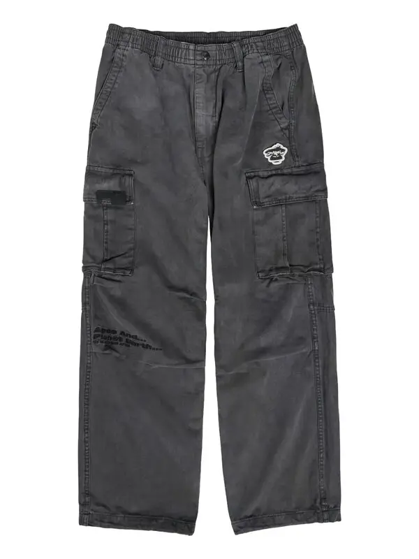 AAPE BY *A BATHING APE Elasticated-waist Cargo Trousers - Grey