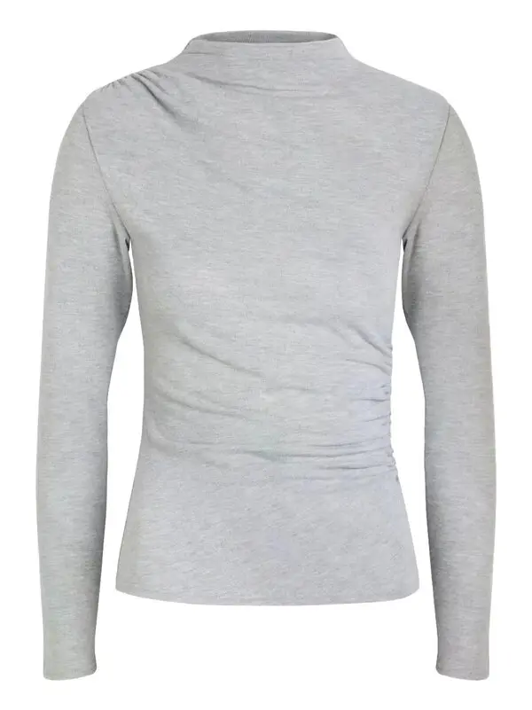 Rails Draped Roll-neck T-shirt - Grey