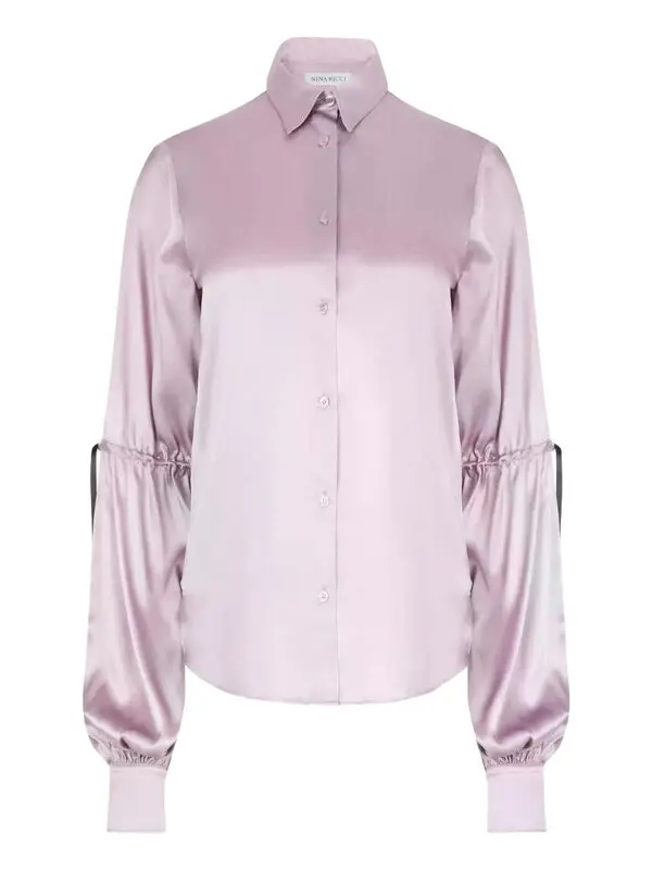 Nina Ricci Bow-detailed Satin Shirt - Pink