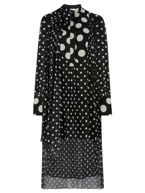 Nina Ricci Polka Dot Mini Dress - Black