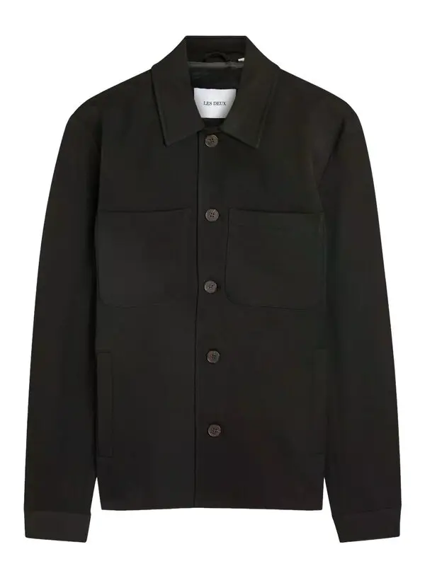 LES DEUX Button Patch-pocket Jacket - Black