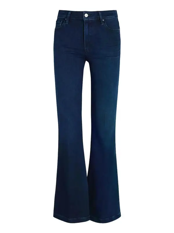 Paige Button-fastening Flare Jeans - Blue