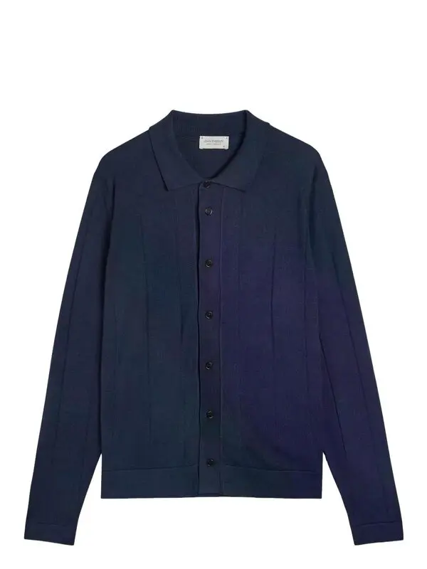 John Smedley Floyd Buttoned Cardigan - Blue