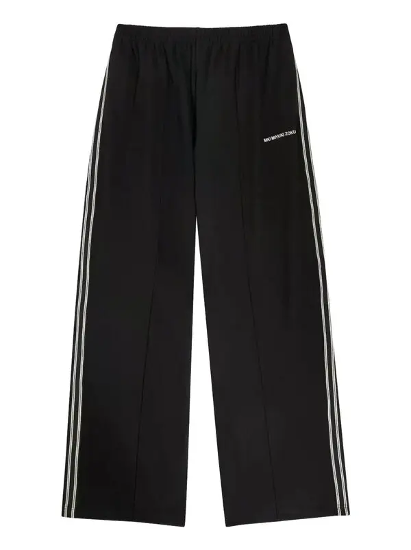 MKI MIYUKI ZOKU Logo-embroidered Track Pants - Black