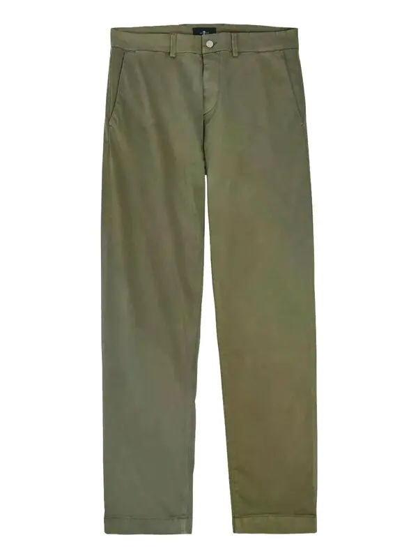 7 For All Mankind Straight-leg Trousers - Green
