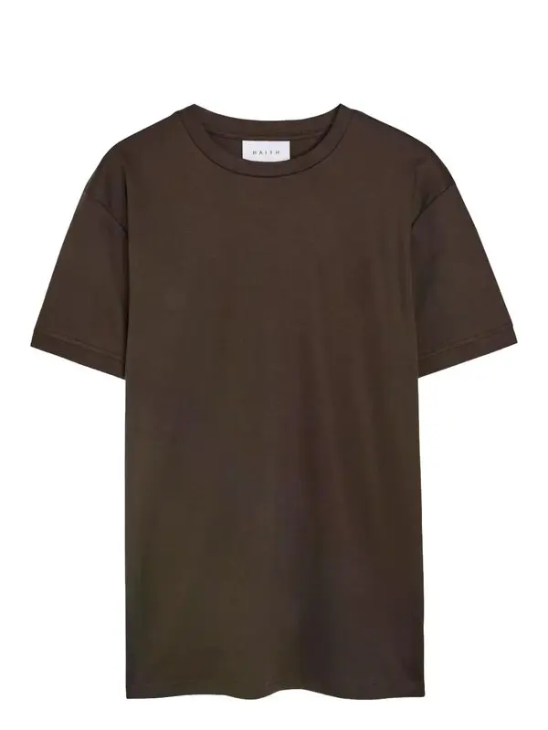 RAITH Round-neck T-shirt - Brown