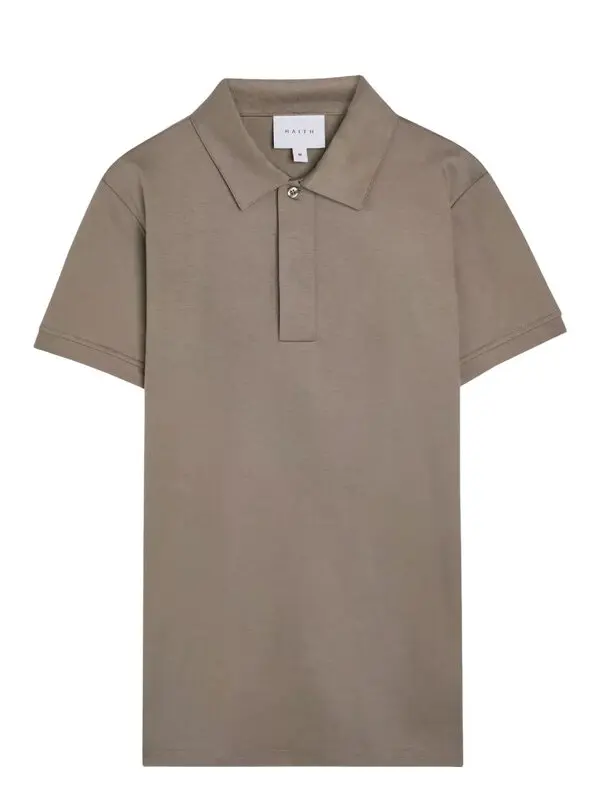 RAITH Santi Button Placket Polo Shirt - Neutrals