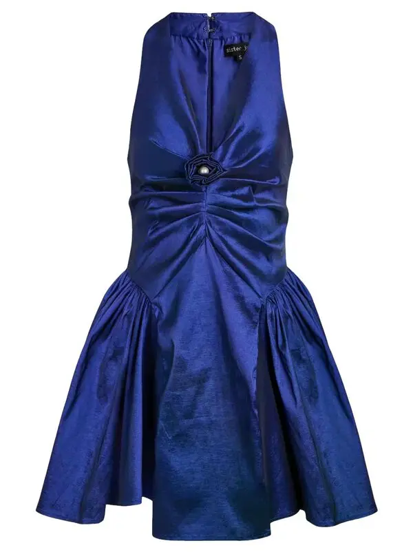 SISTER JANE Gathered Mini Dress - Blue