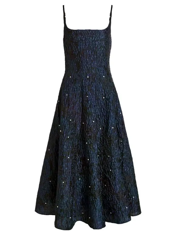 SISTER JANE Sequin Strappy Midi Dress - Blue