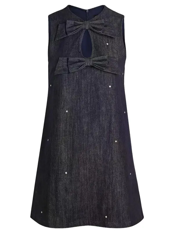 SISTER JANE Bow-embellished Mini Dress - Blue