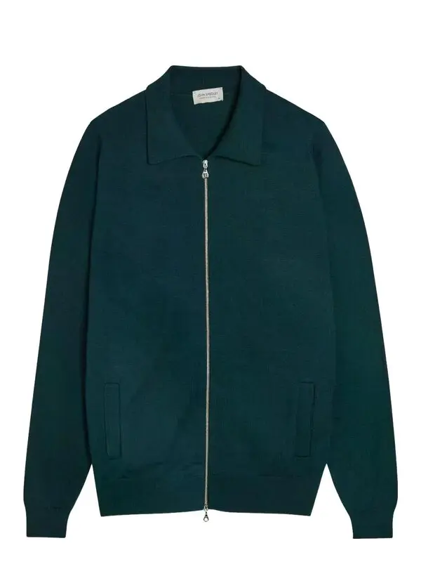 John Smedley Alston Zip-fastening Cardigan - Green