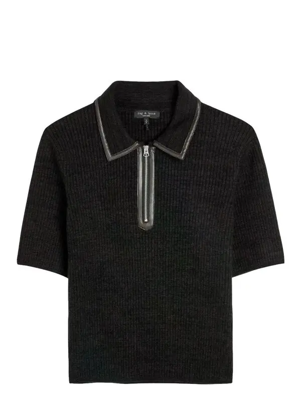 Rag & Bone Caterina Zip-fastening Polo Shirt - Brown