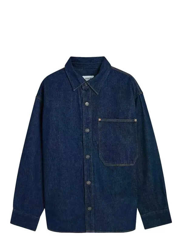 AGOLDE Buttoned Pocket Overshirt - Blue