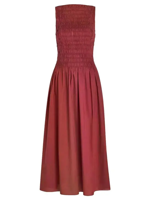 Faithfull The Brand Margot Shir Dress - Red