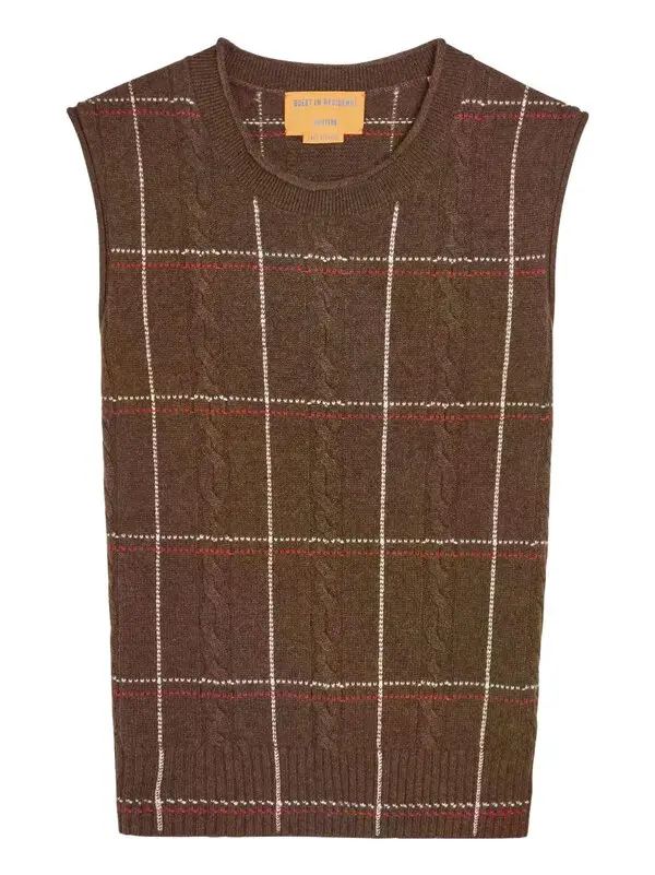 Guest In Residence Cable-knit Top - Brown