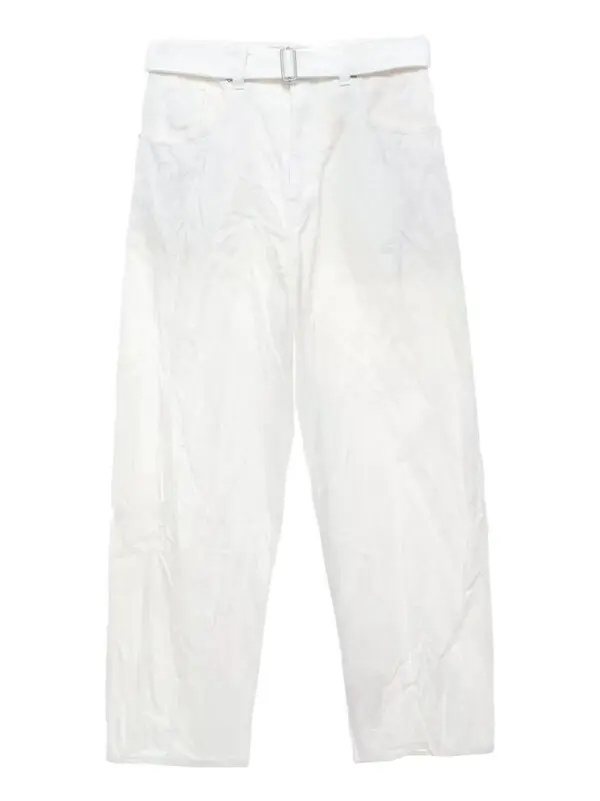 Studio Nicholson Crinkled Belted Jeans - White