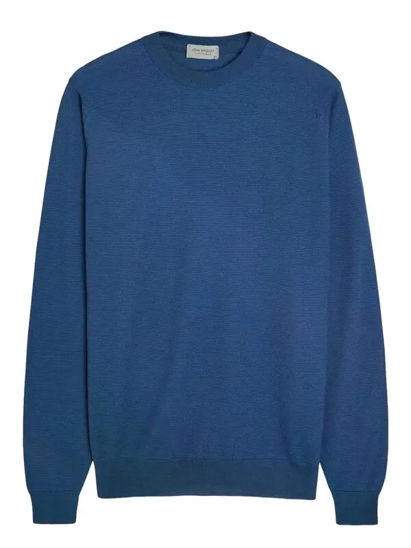 John Smedley Textured Crew-neck Sweater - Blue