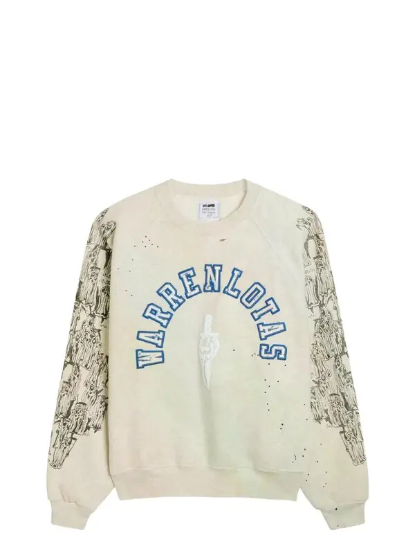 WARREN LOTAS Appliqué Sleeve-print Sweatshirt - Neutrals