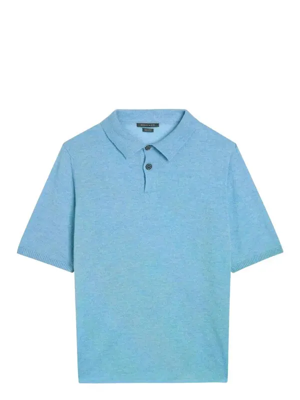 BEGG X CO Button Polo Shirt - Blue