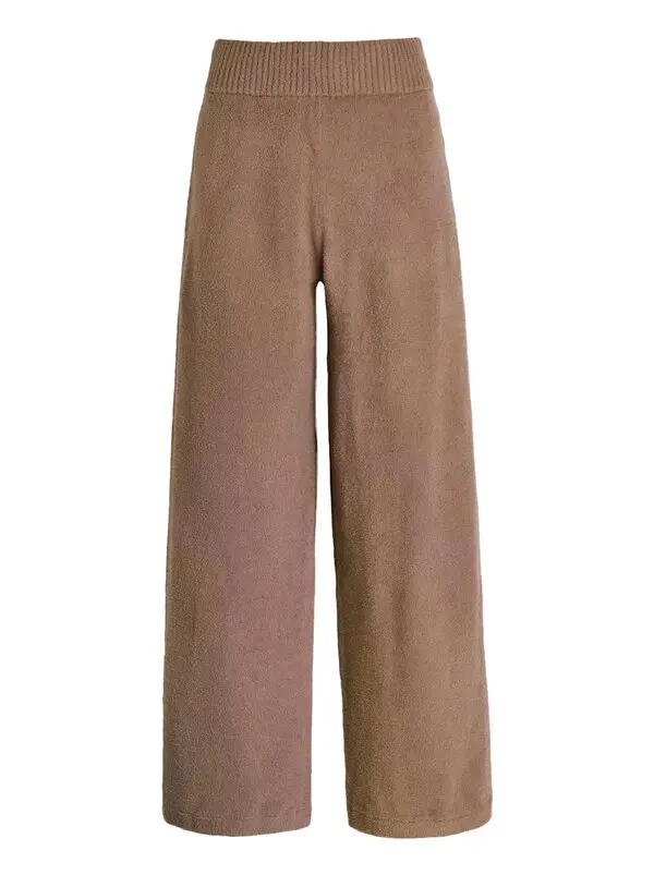 Eberjey Ribbed Wide-leg Trousers - Brown