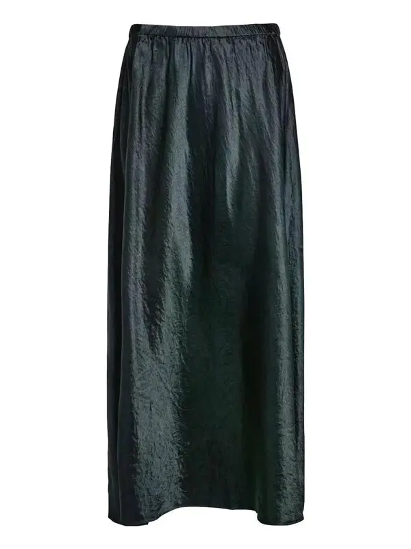 Eileen Fisher Crinkled Satin Skirt - Black